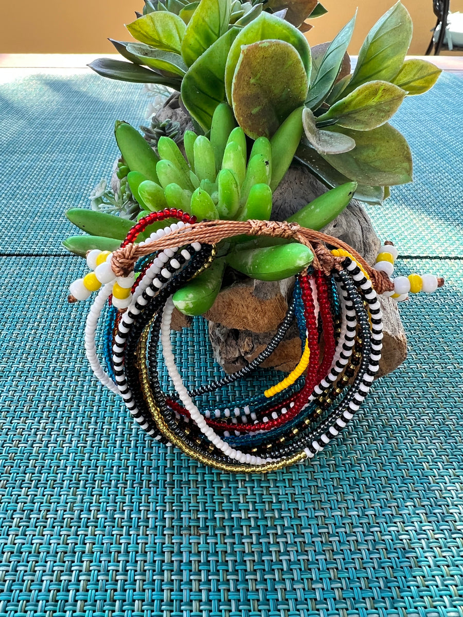 Shanga Slide Beaded Bracelet - Easy Slip-On Maasai Jewelry from East A ...